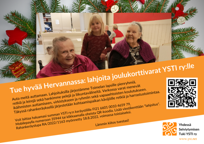 Lahjoita joulukorttivarat :: www.yst.net