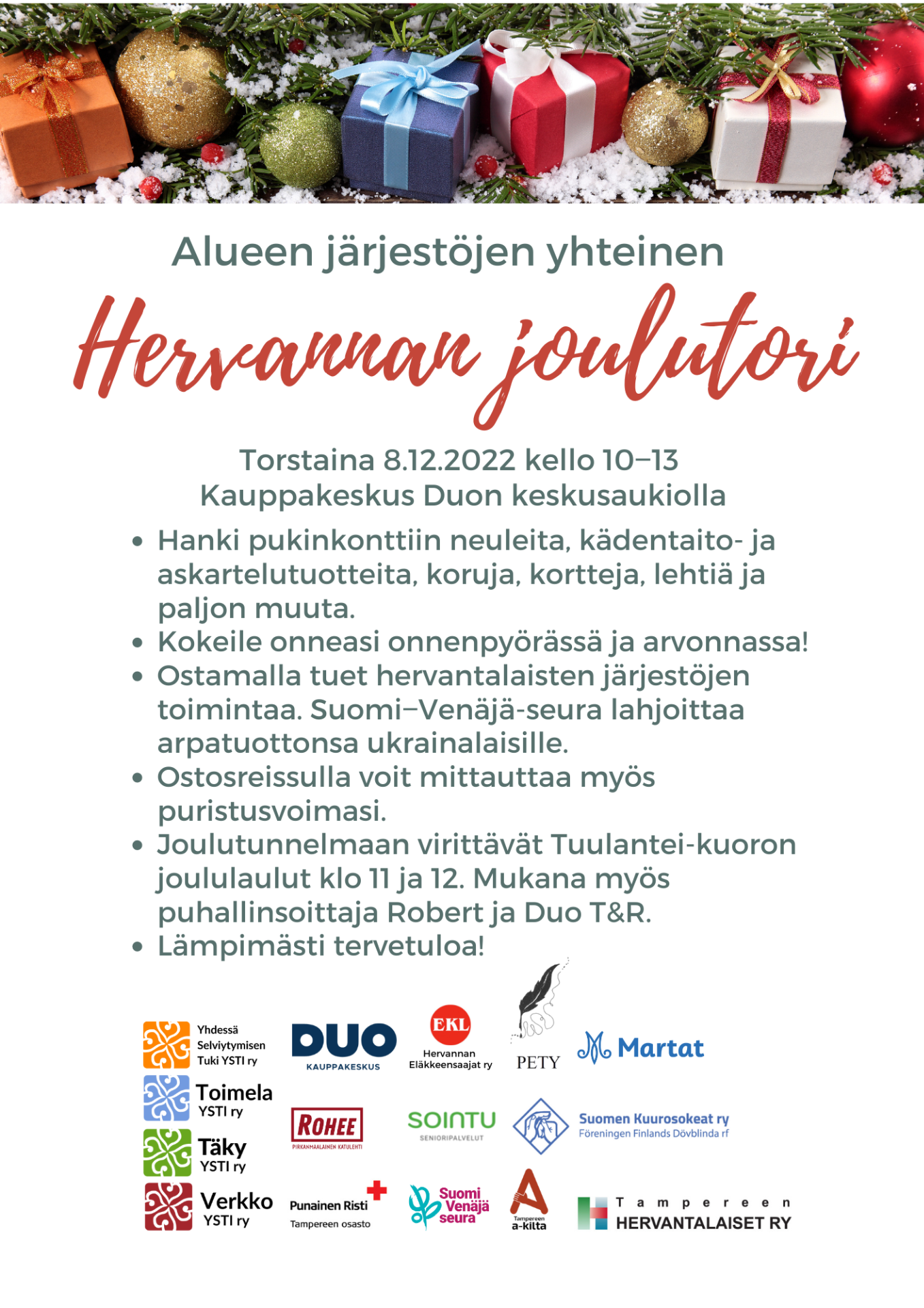 Hervannan joulutori 8.12. klo 10-13 :: www.yst.net